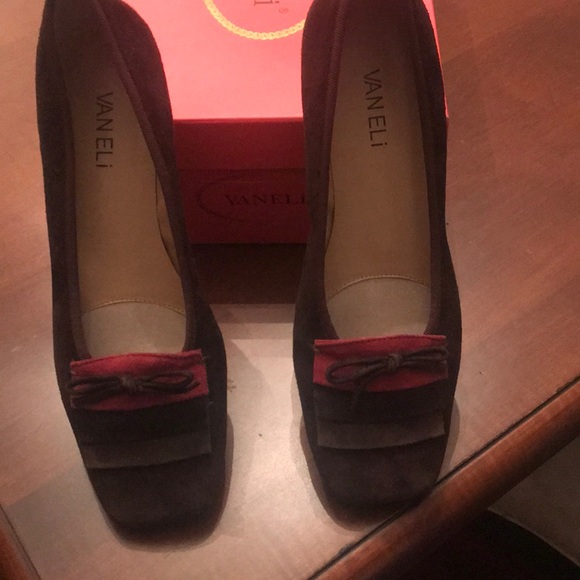 Vaneli | Shoes | Vaneli Brown Suede Layer Flats | Poshmark